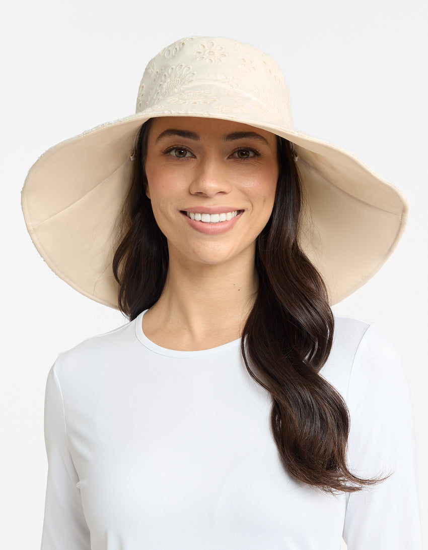 Ultra Wide Brim Broderie Sun Hat UPF 50+ | Solbari AU – Solbari Australia